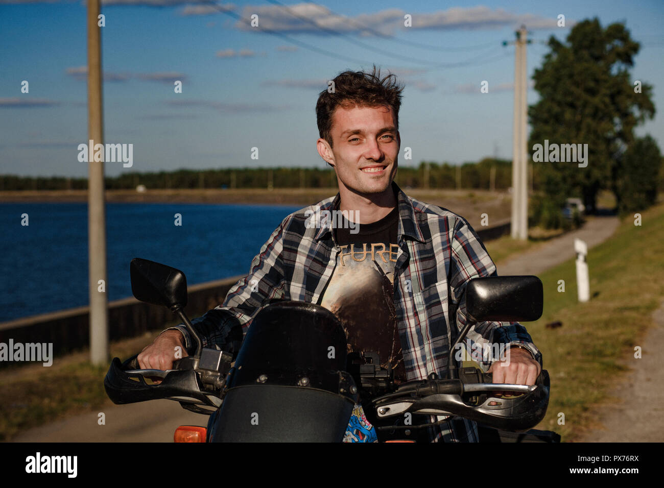 Man driving motorcycle on hi-res stock photography and images - Alamy
