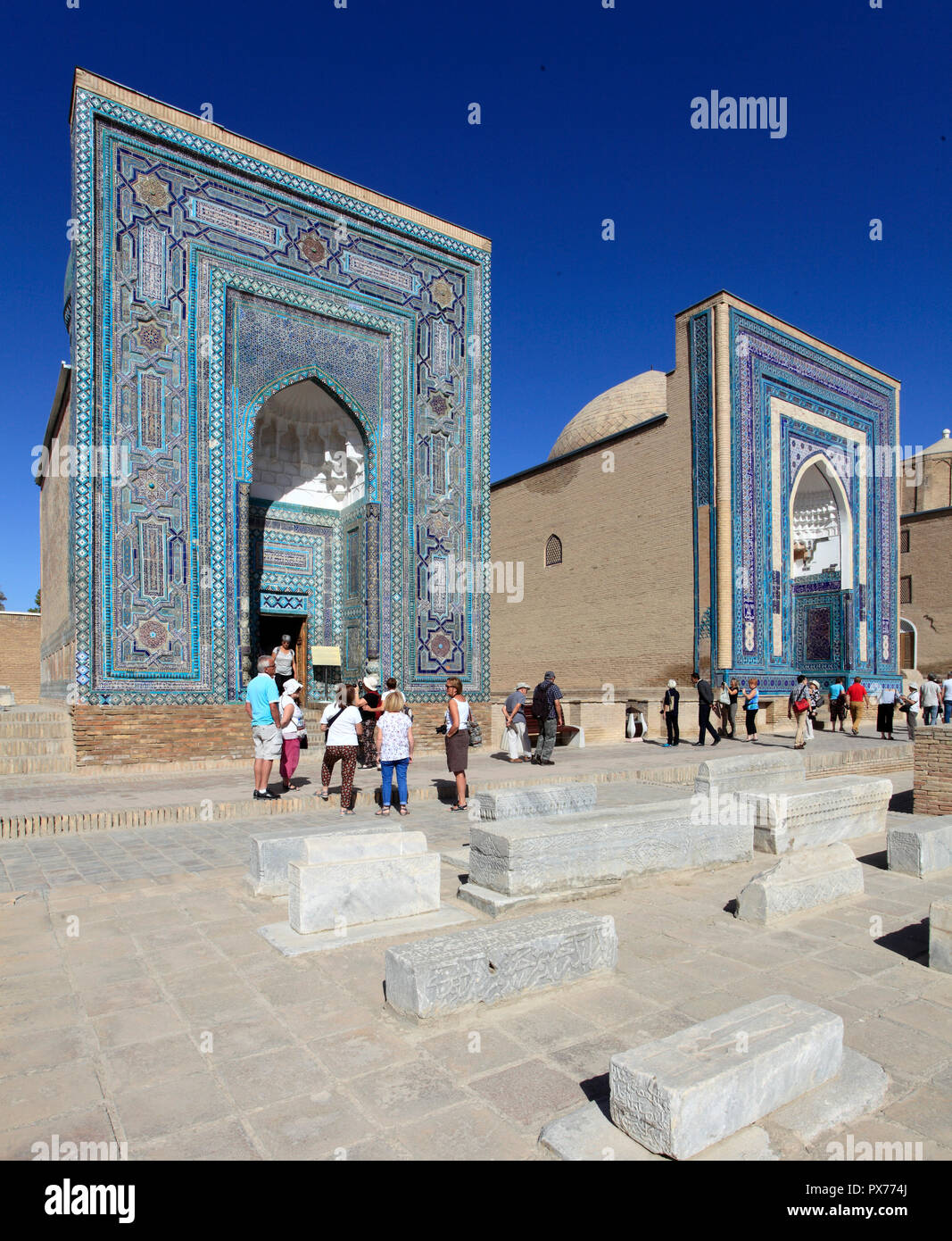 Uzbekistan, Samarkand, Shah-i-Zinda, necropolis, Alim Nasafi, Ulug ...