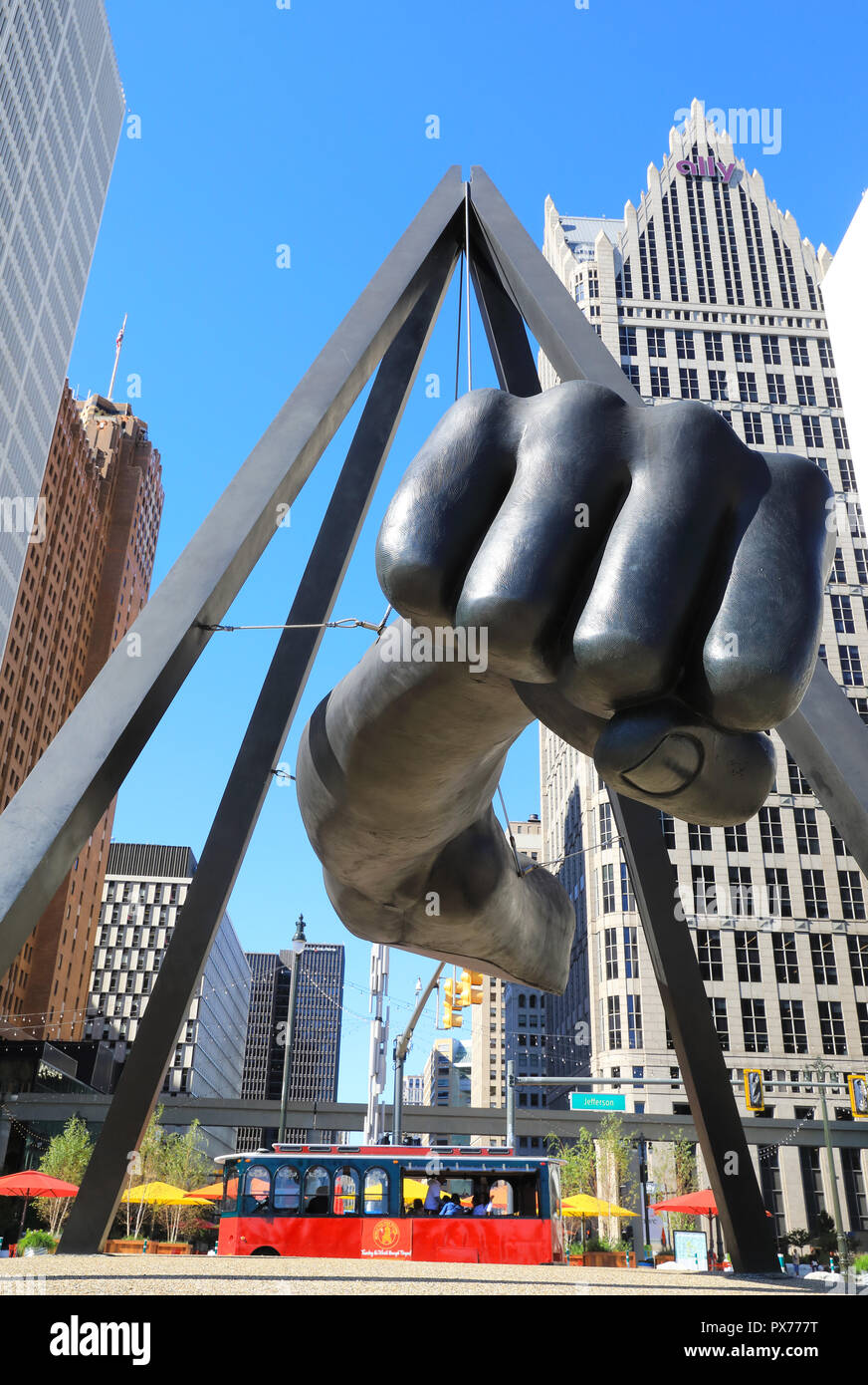 The Monument to Joe Louis, heavyweight champion 1937-50, known also as ...