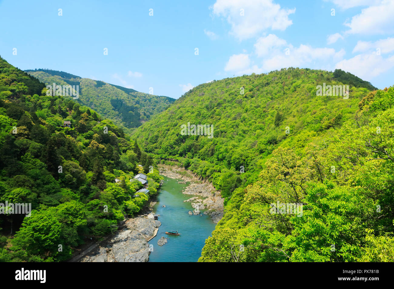 Fresh green of Arashiyama in Kyoto Stock Photo - Alamy