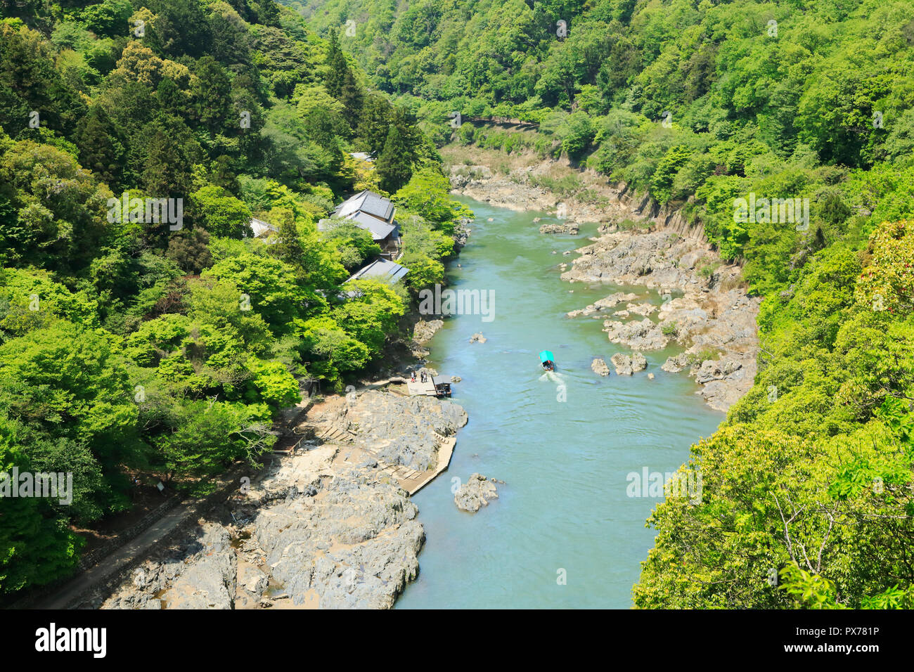 Fresh green of Arashiyama in Kyoto Stock Photo - Alamy