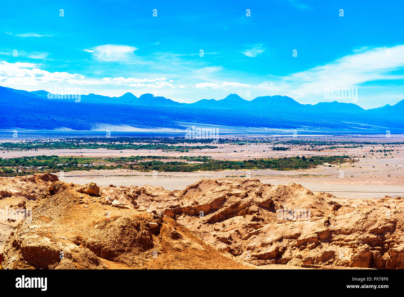 Landscape in Atacama desert, Chile. Copy space for text Stock Photo - Alamy
