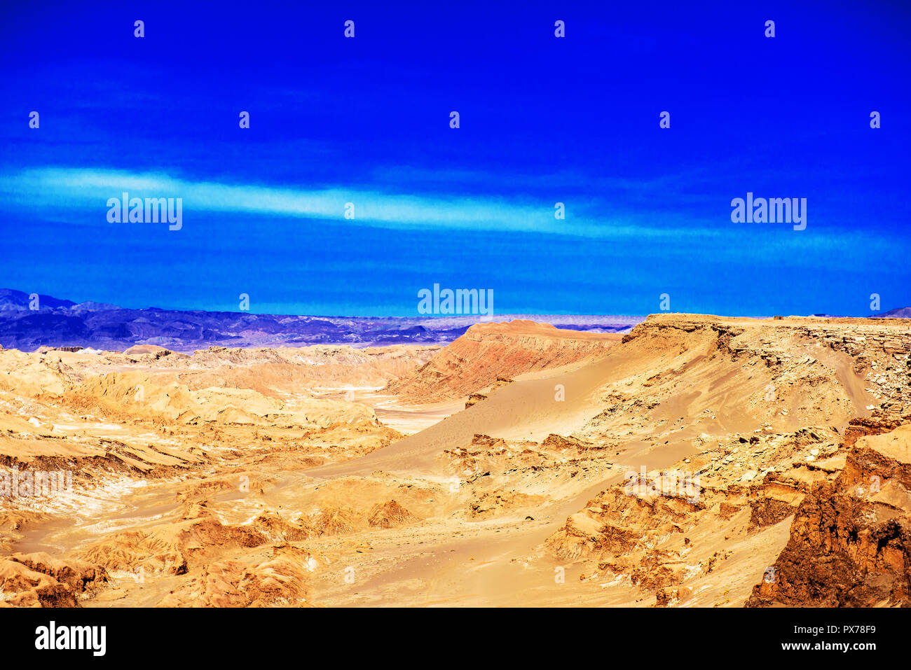 Landscape in Atacama desert, Chile. Copy space for text Stock Photo - Alamy