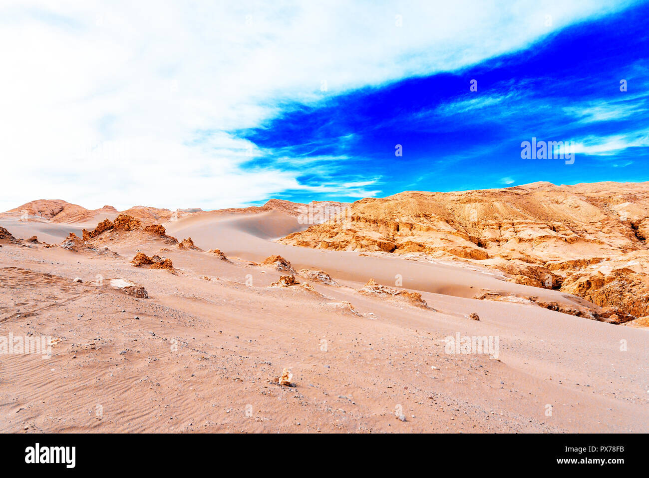 Landscape in Atacama desert, Chile. Copy space for text Stock Photo - Alamy