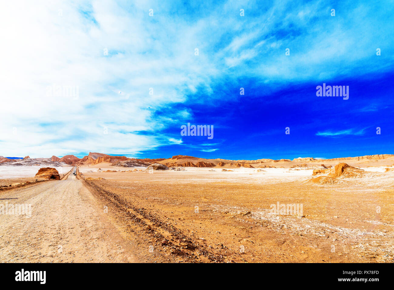 Landscape in Atacama desert, Chile. Copy space for text Stock Photo - Alamy