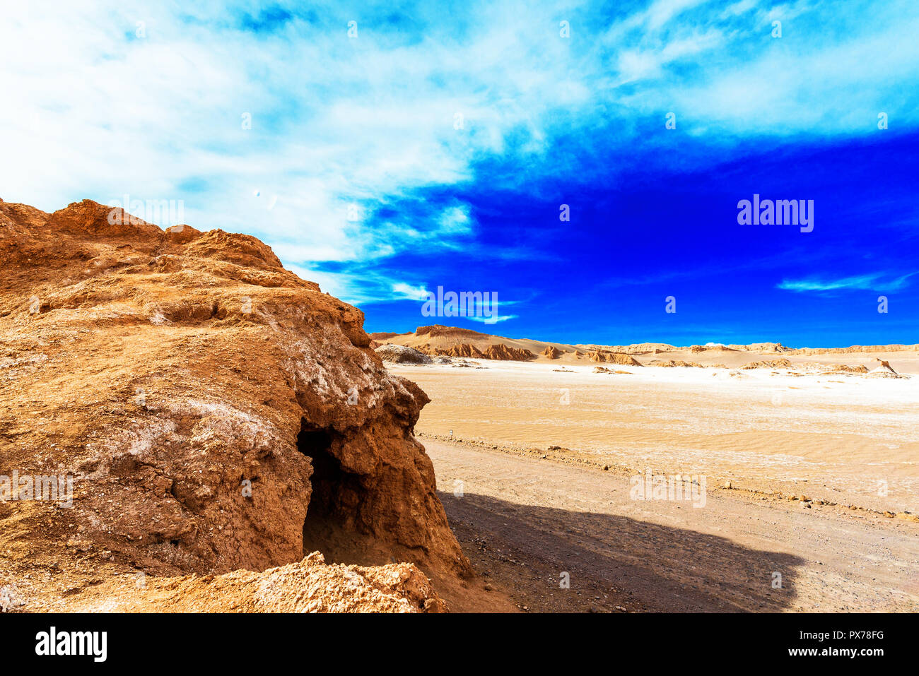 Landscape in Atacama desert, Chile. Copy space for text Stock Photo - Alamy