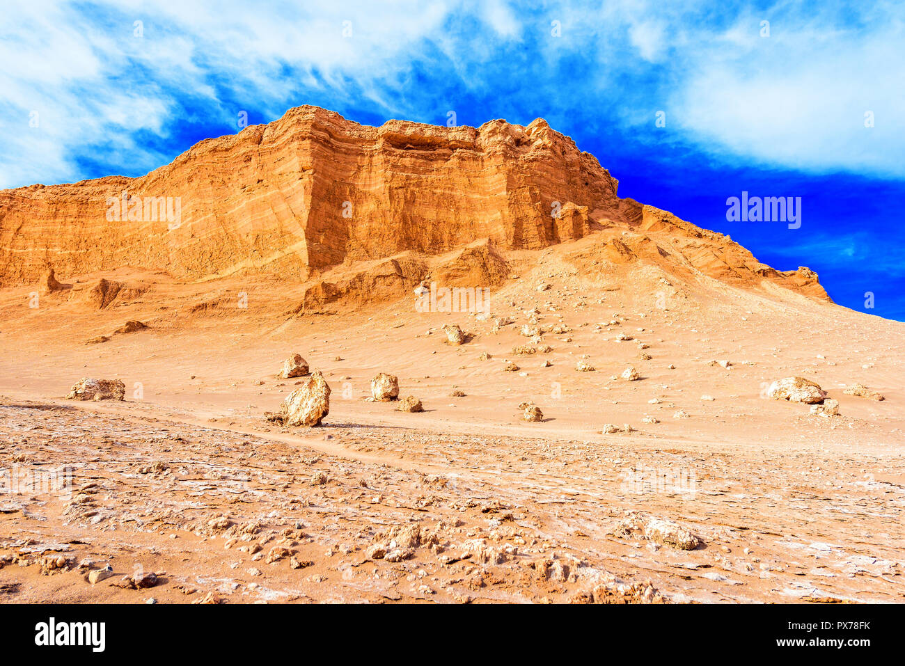 Landscape in Atacama desert, Chile. Copy space for text Stock Photo - Alamy