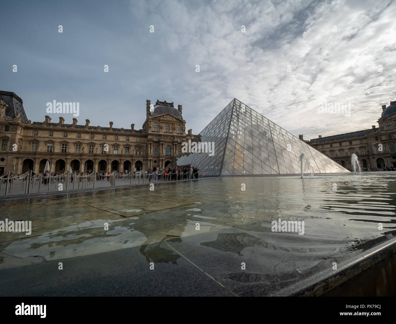 Wide Angle View of The Piramid from the Louvre Museum Stock Photo - Alamy