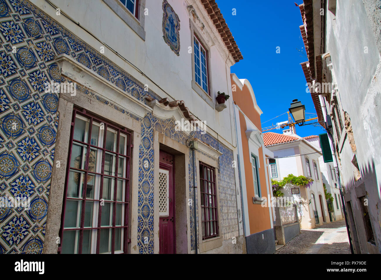 Scenic Cascais streets in historic center Stock Photo - Alamy