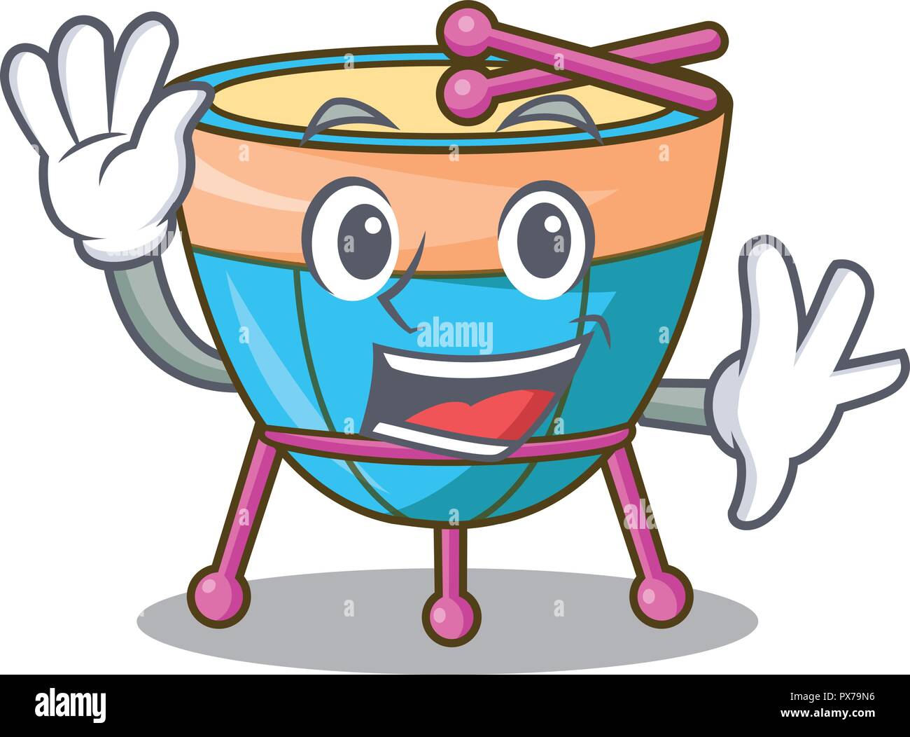 Waving cartoon timpani in the orchestra group Stock Vector Image & Art ...