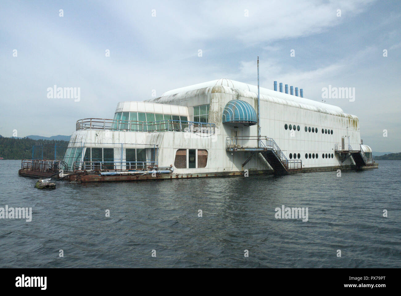 McBarge rests in Burrard Inlet after Expo 86 in Vancouver, British ...