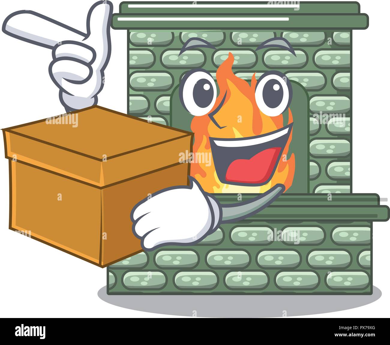 Firewood in cartoon box hi-res stock photography and images - Alamy
