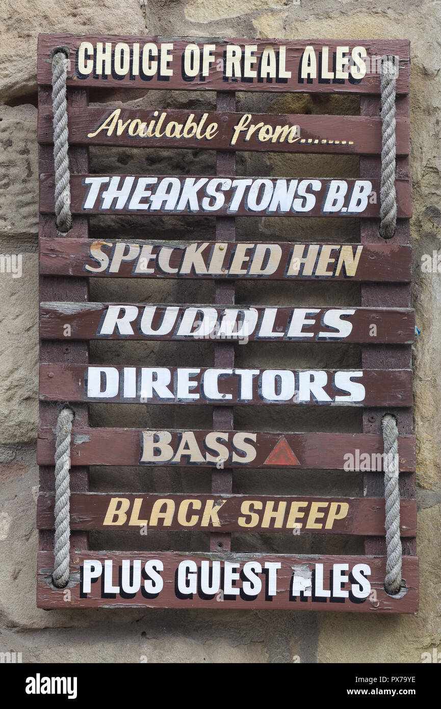 Real ales sign hi-res stock photography and images - Alamy