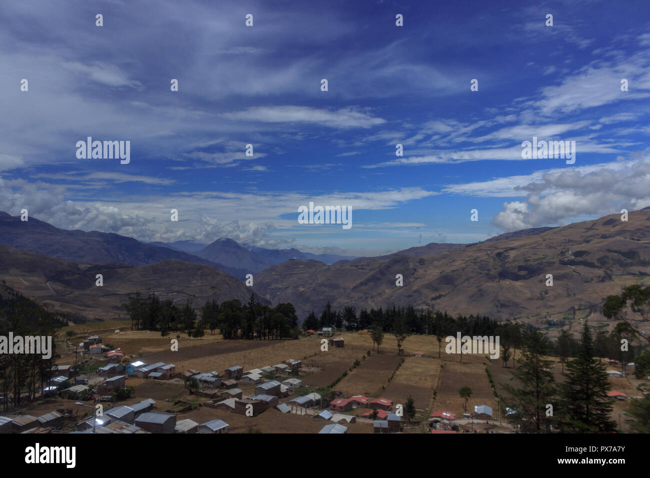 roadside view on the landscape of ecuador Stock Photo - Alamy
