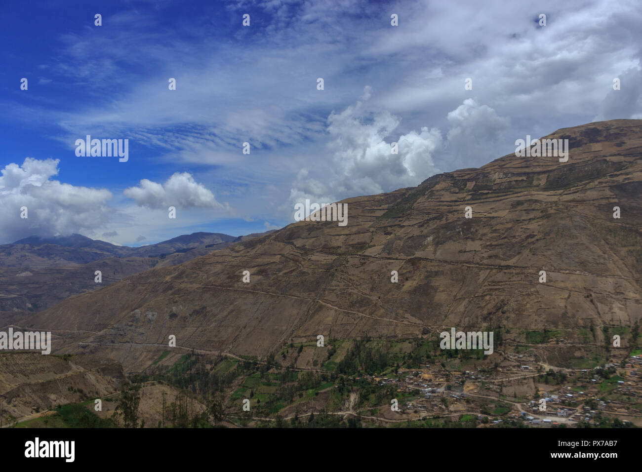 roadside view on the landscape of ecuador Stock Photo - Alamy