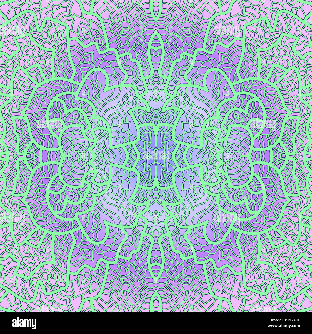 Abstract square pattern with asian motifs in oriental style. Vector ...