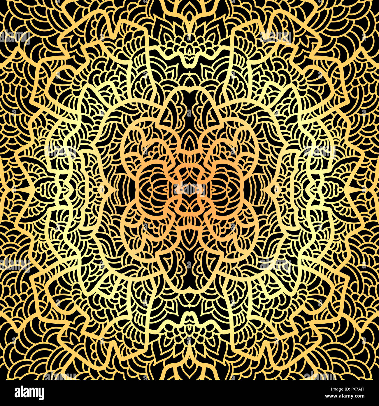 Abstract square pattern with asian motifs in oriental style. Vector ...
