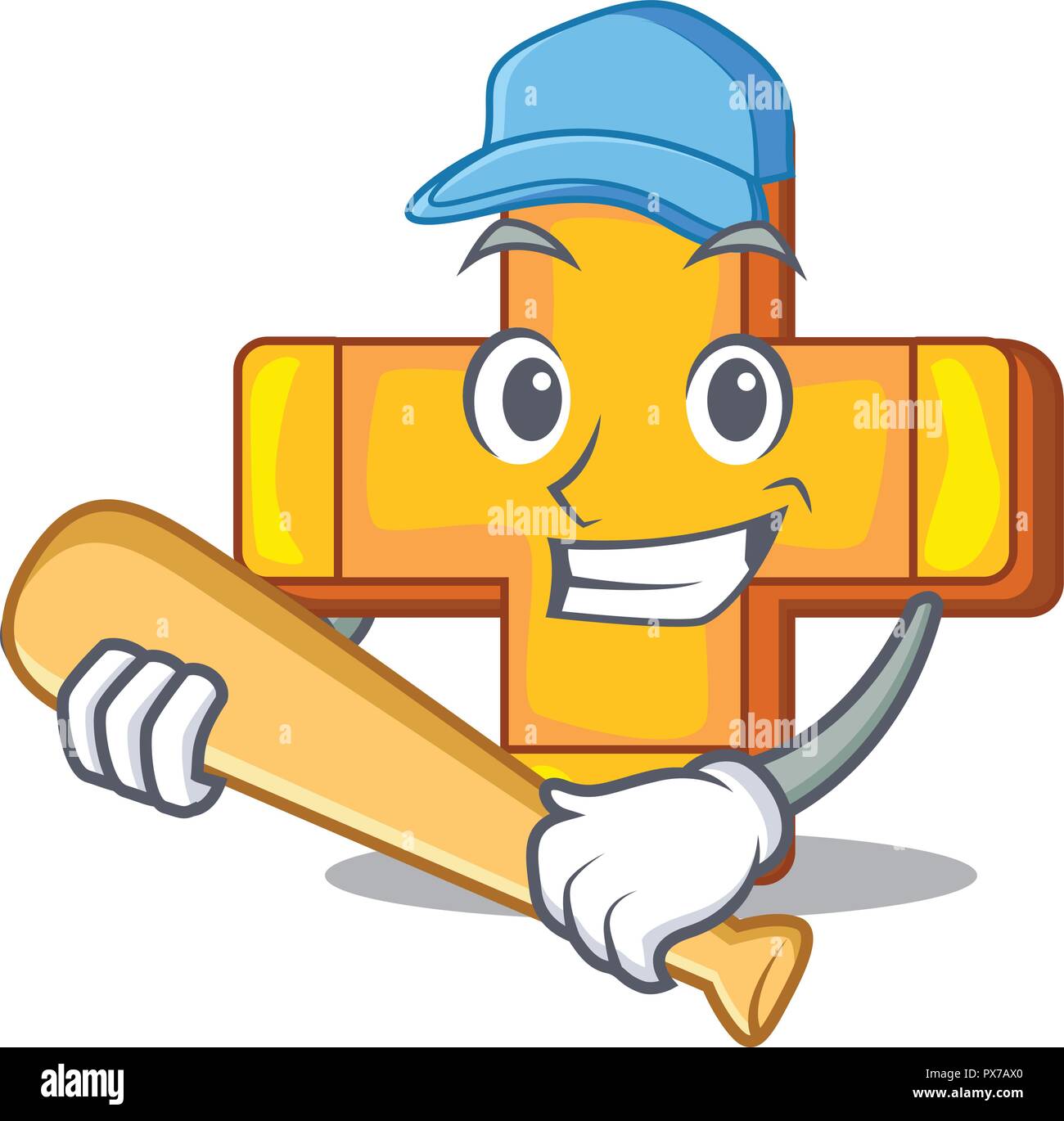 Playing baseball character line draw symbol plus sign Stock Vector ...