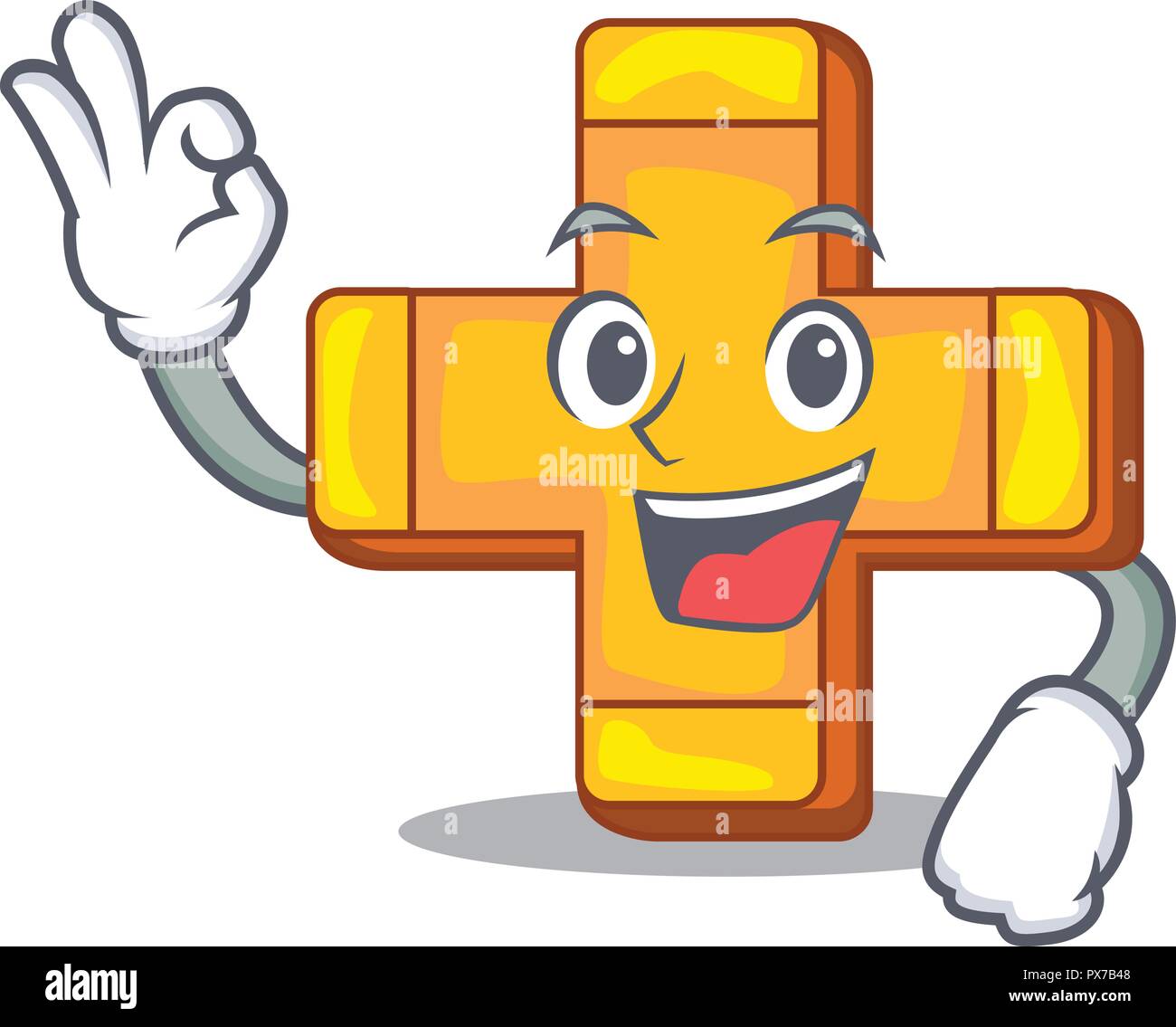 Okay cartoon plus sign logo concept health Stock Vector Image & Art - Alamy