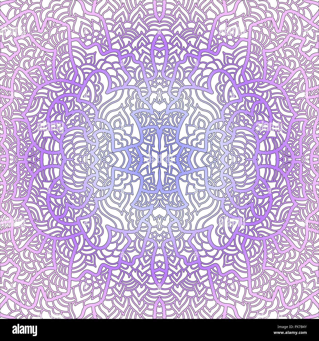 Abstract square pattern with asian motifs in oriental style. Vector ...