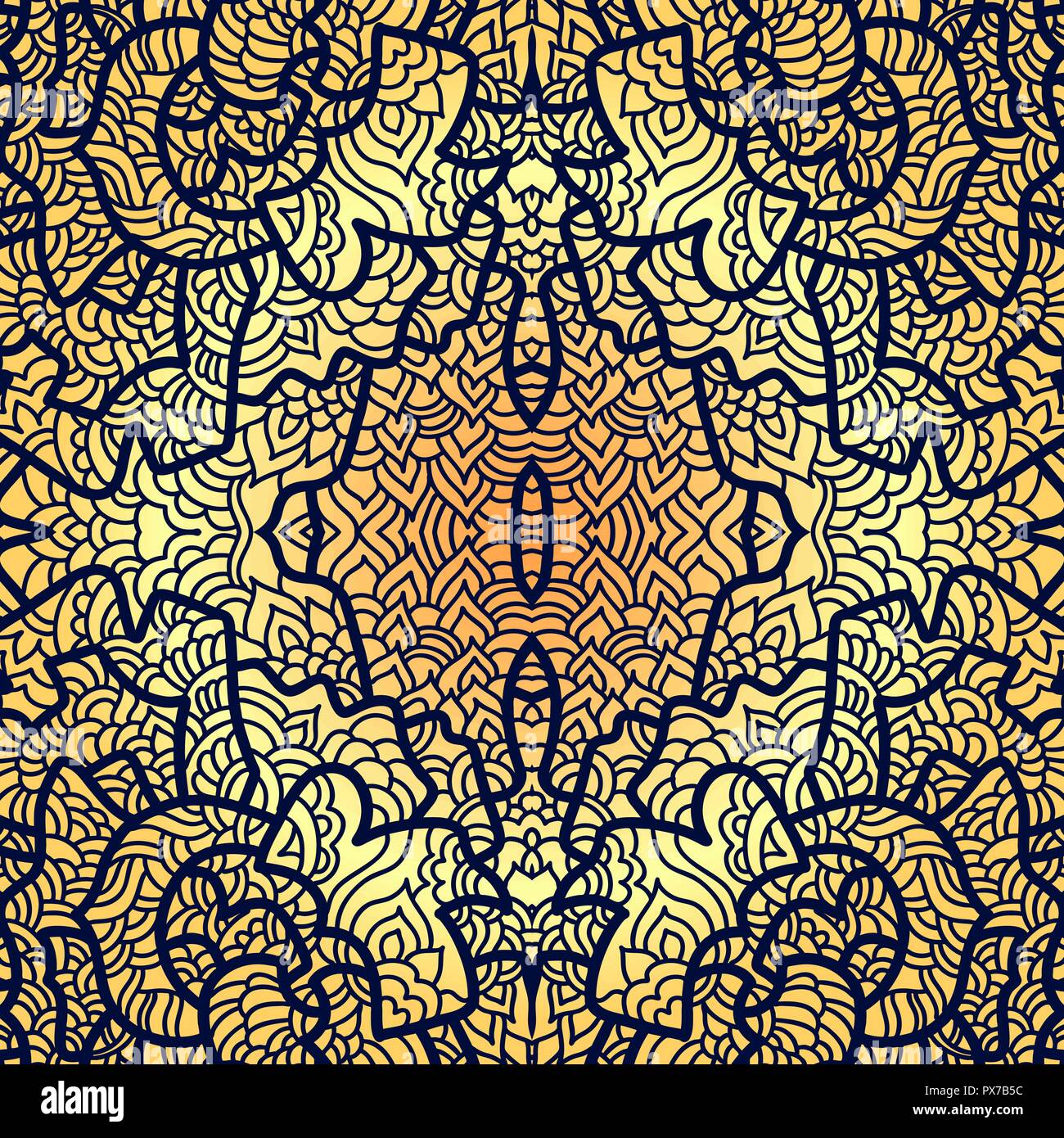 Abstract square pattern with asian motifs in oriental style. Vector ...