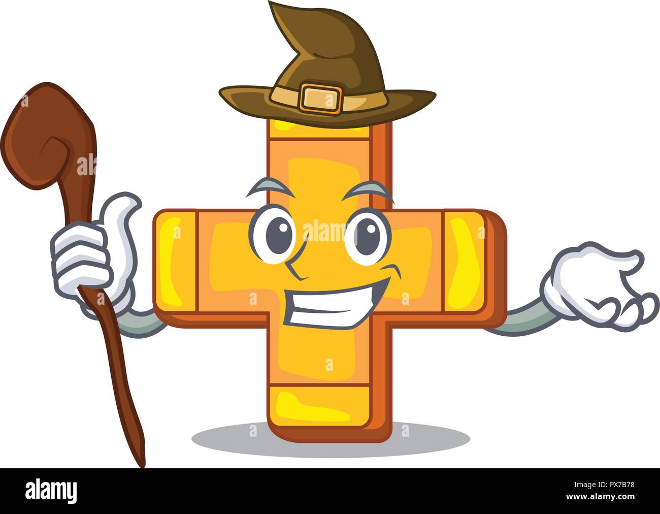 Witch retro plus sign addition symbol cartoon Stock Vector Image & Art ...