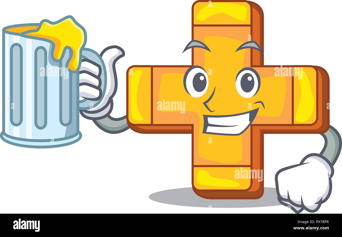 With juice retro plus sign addition symbol cartoon Stock Vector Image ...