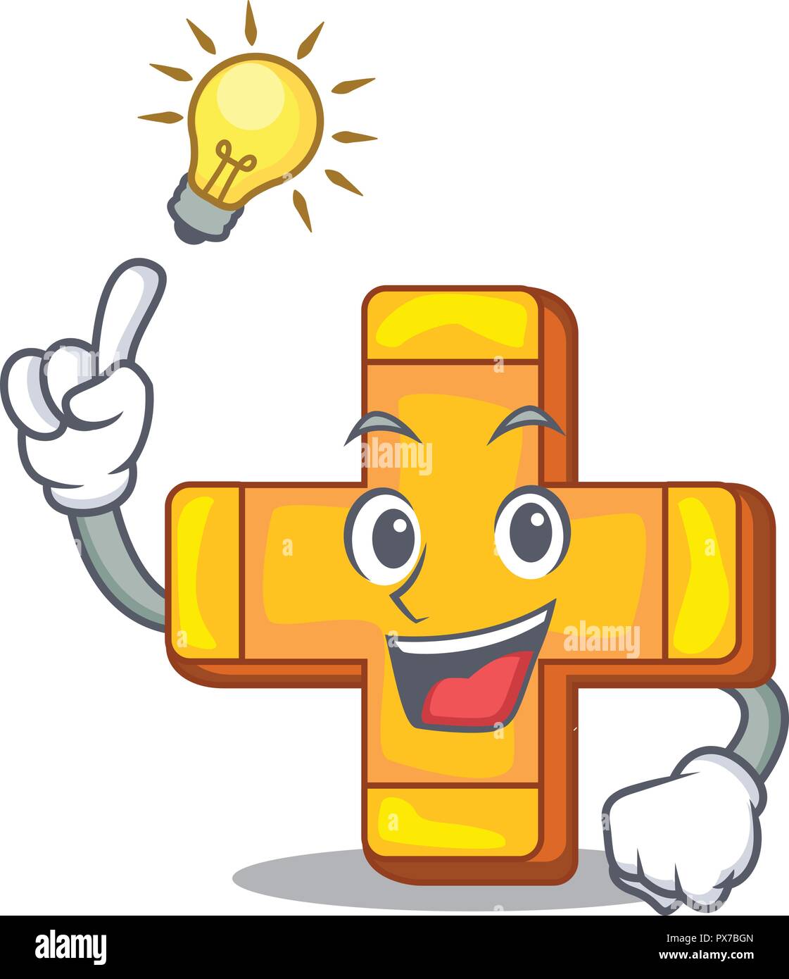 Have an idea plus sign isolated on the mascot Stock Vector Image & Art ...