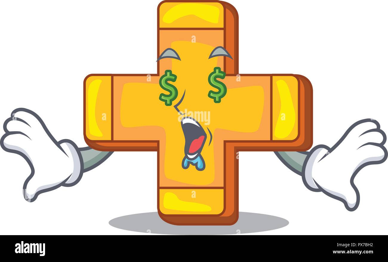 Money eye plus sign isolated on the mascot Stock Vector Image & Art - Alamy