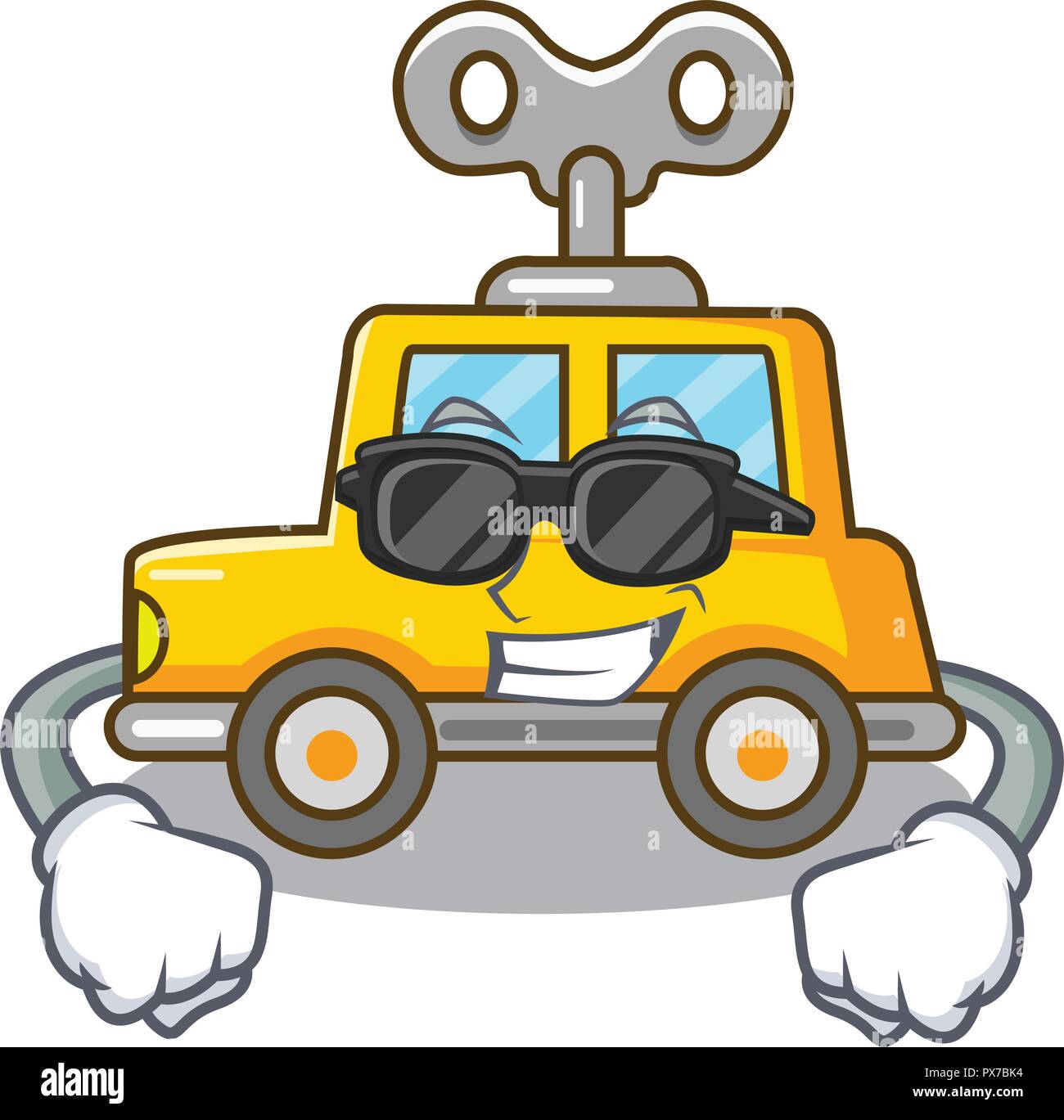 Super cool cartoon clockwork toy car in table Stock Vector Image & Art ...