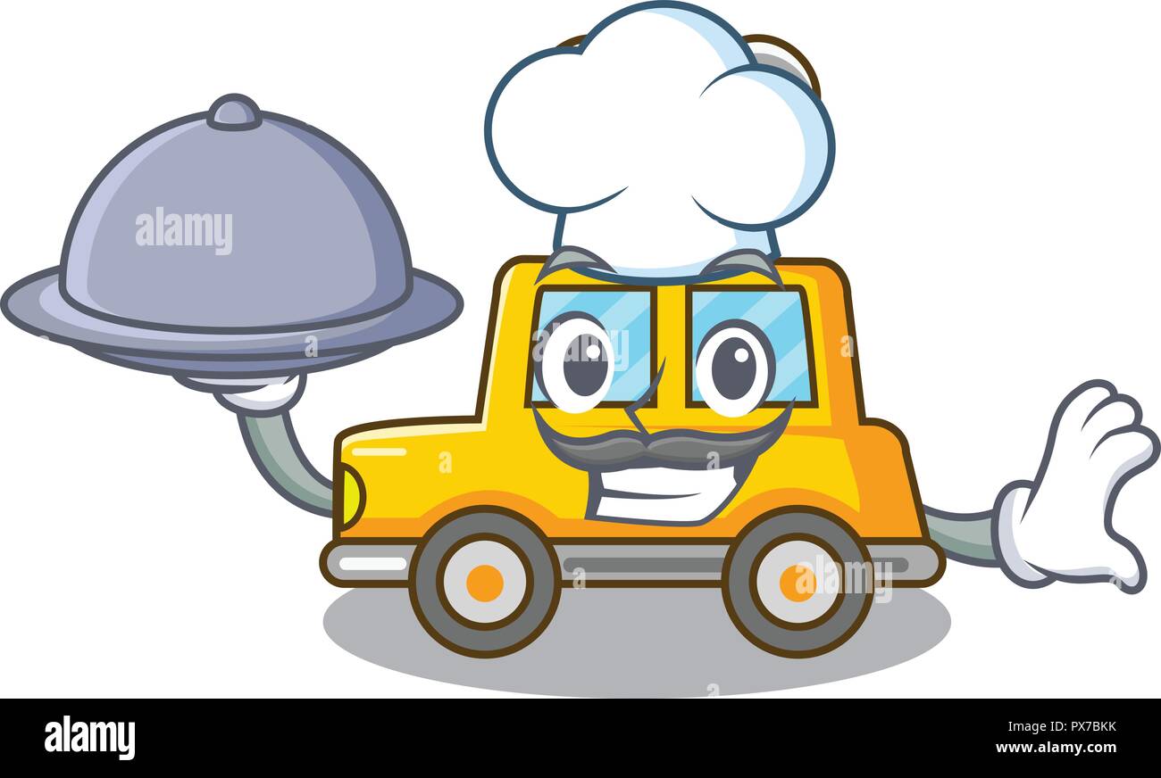 Chef with food cartoon clockwork toy car for gift Stock Vector Image ...