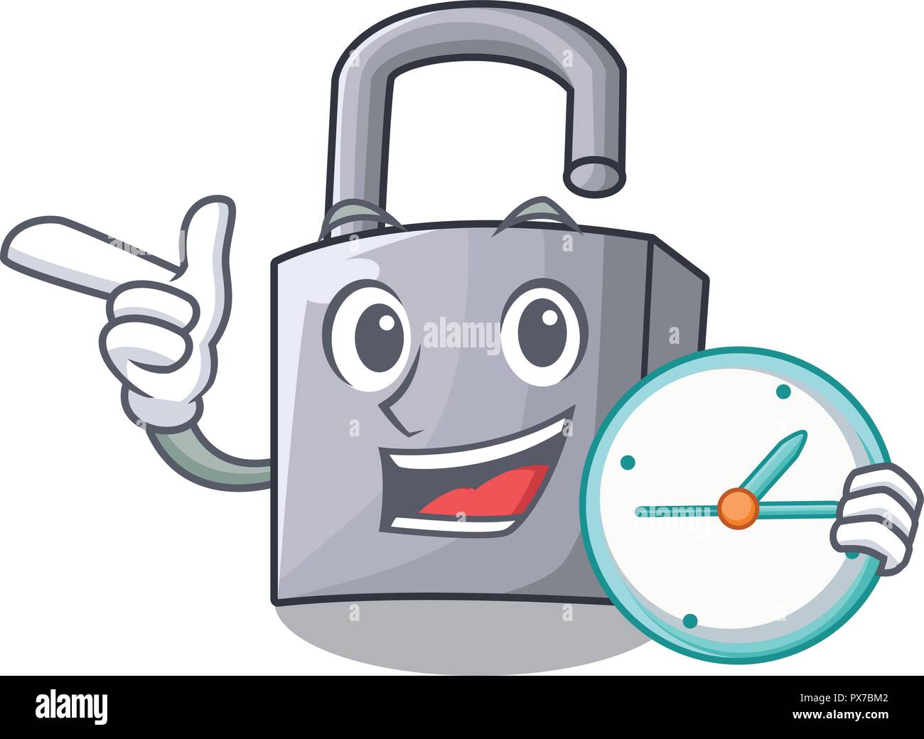 Cartoon illustration combination padlock security hi-res stock ...