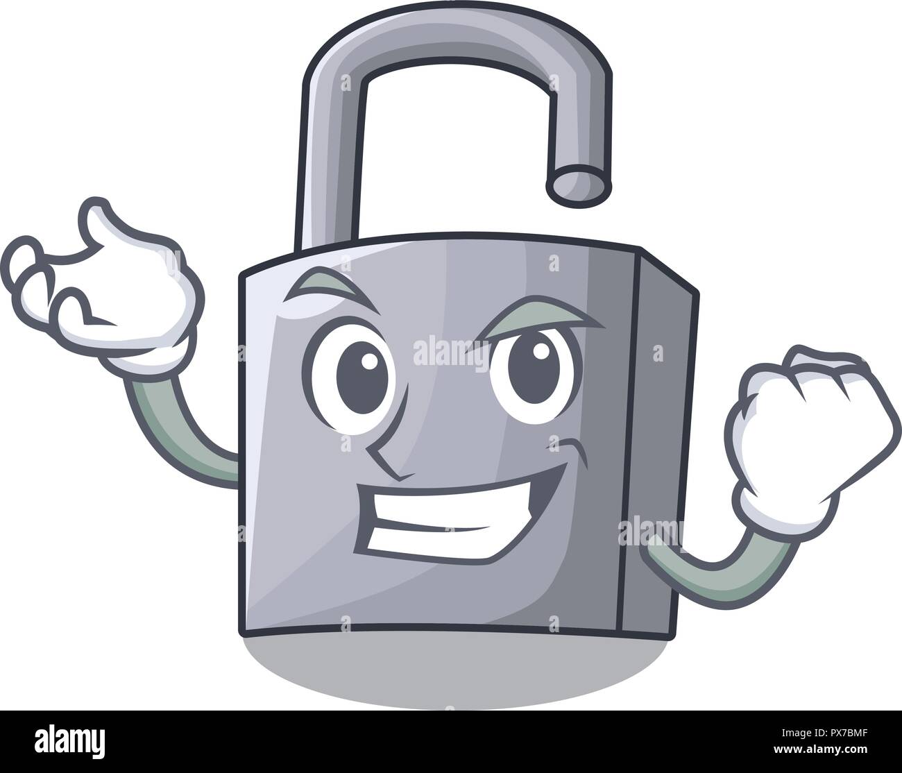 Cartoon illustration combination padlock security hi-res stock ...