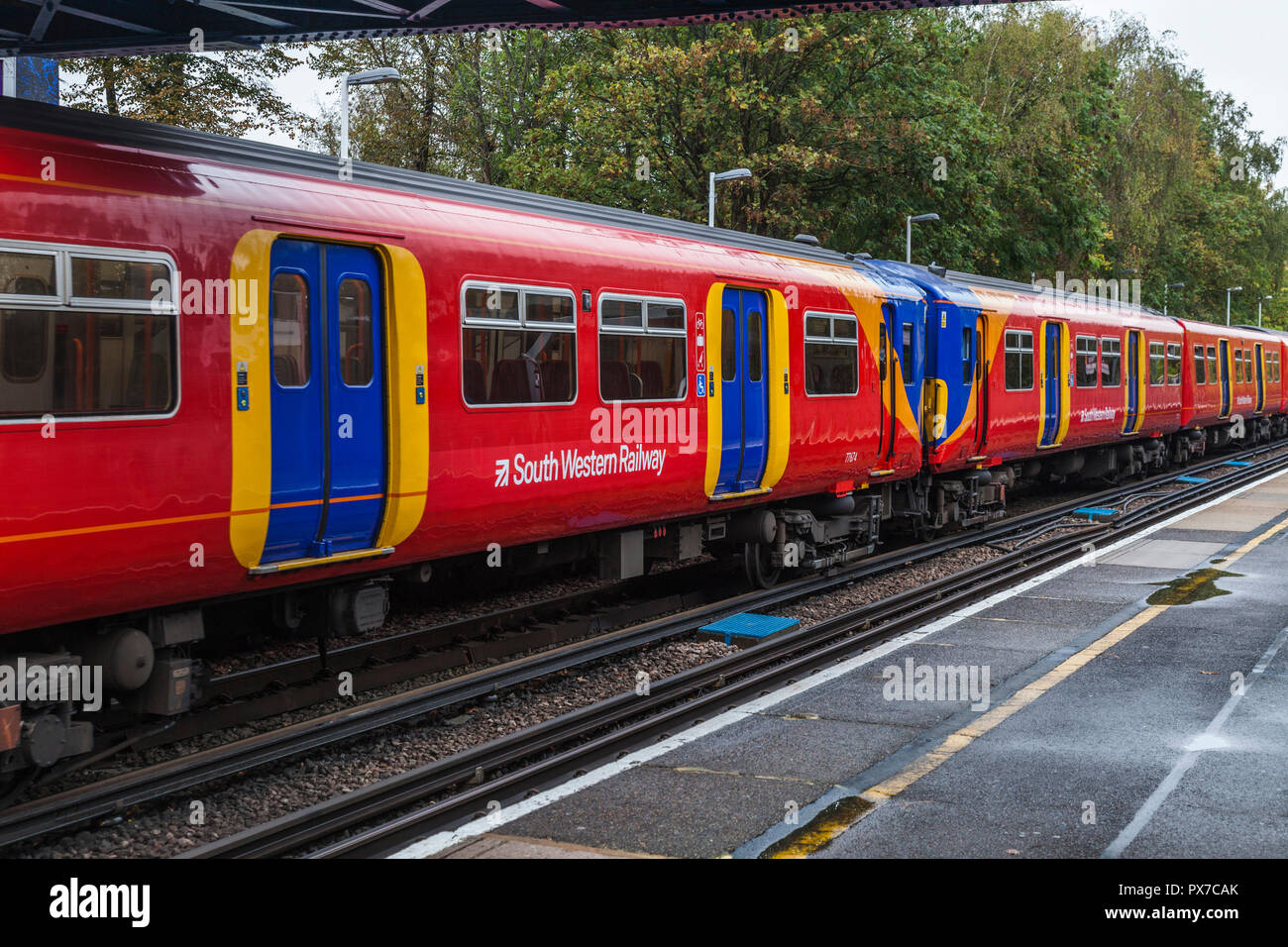 A South Western Railway train at Teddington,England,UK Stock Photo - Alamy