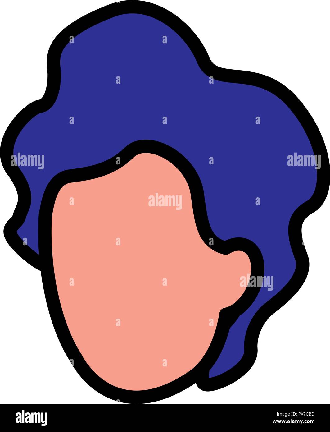 avatar man head icon over white background, vector illustration Stock ...