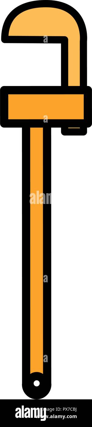 pipe wrench icon over background, vector illustration Stock Vector ...