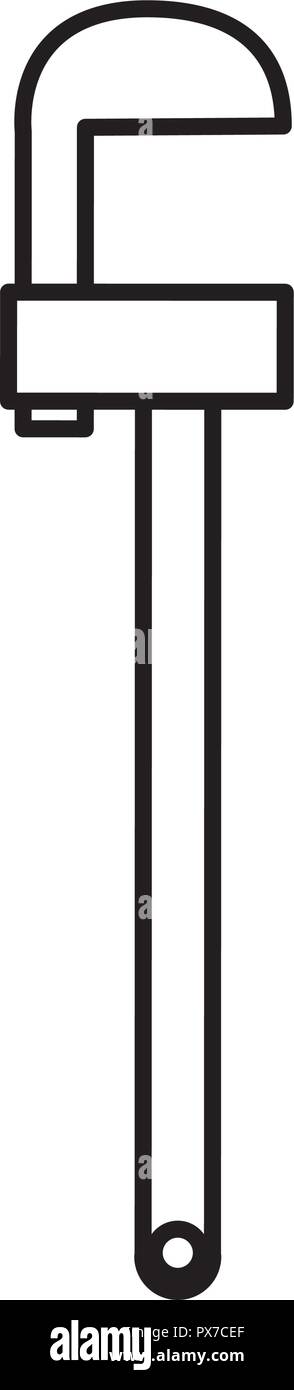 pipe wrench icon over background, vector illustration Stock Vector ...