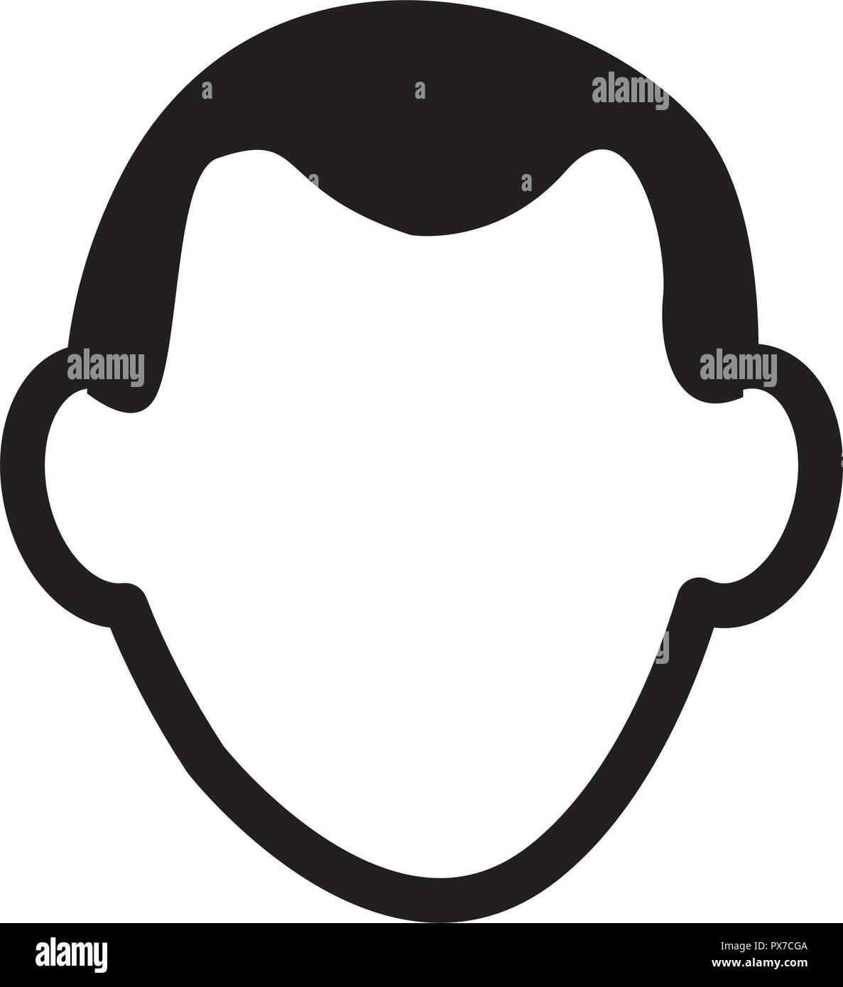 man head icon over white background, vector illustratio Stock Vector ...