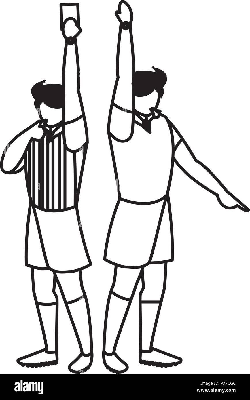 soccer referees over white background, vector illustratio Stock Vector ...