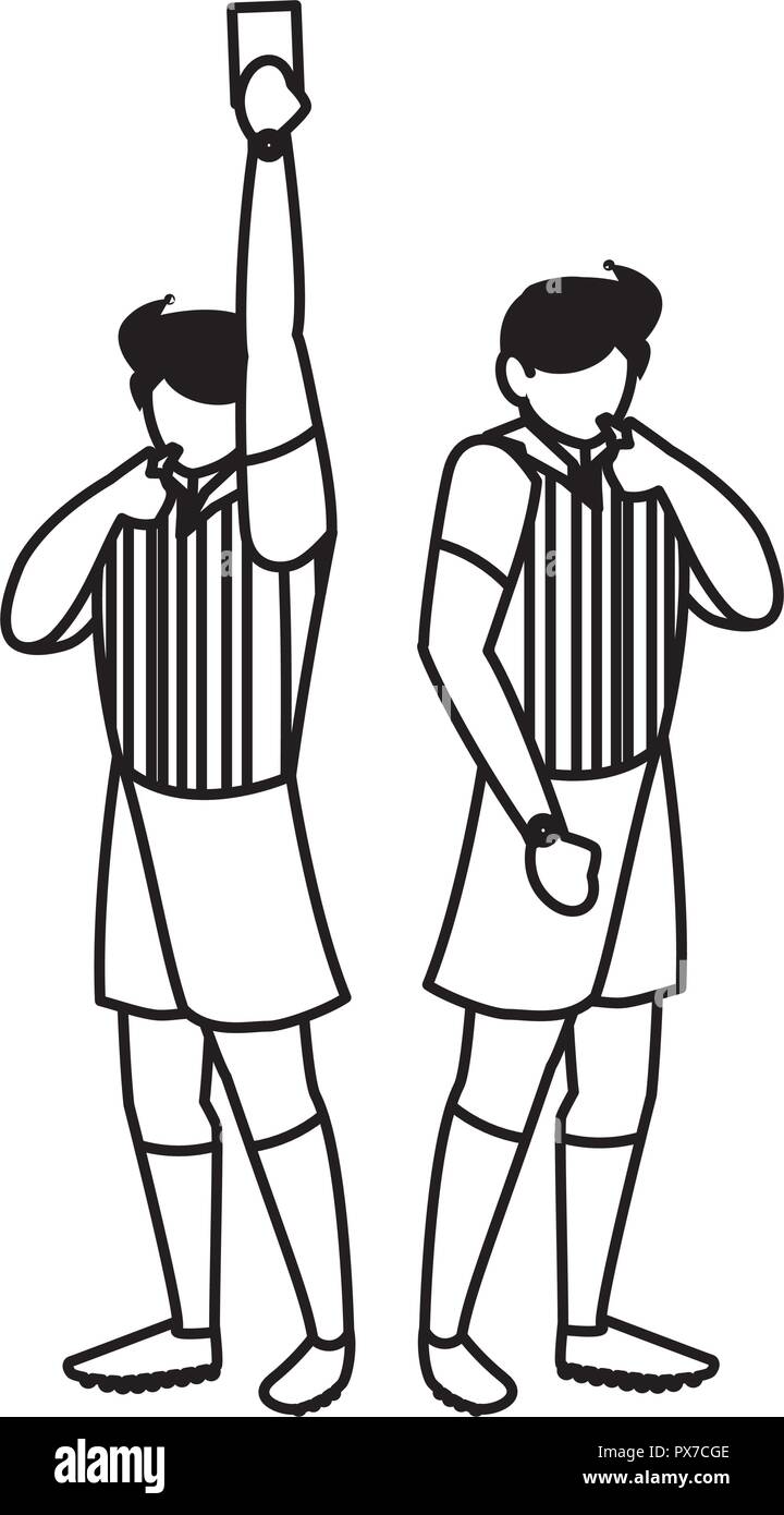 soccer referees over white background, vector illustratio Stock Vector ...