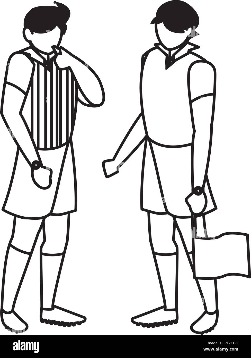 soccer referees over white background, vector illustratio Stock Vector ...