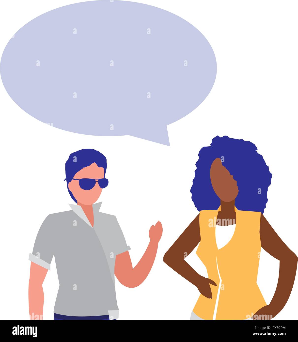 businesspeople having a conversation over white background, vector ...