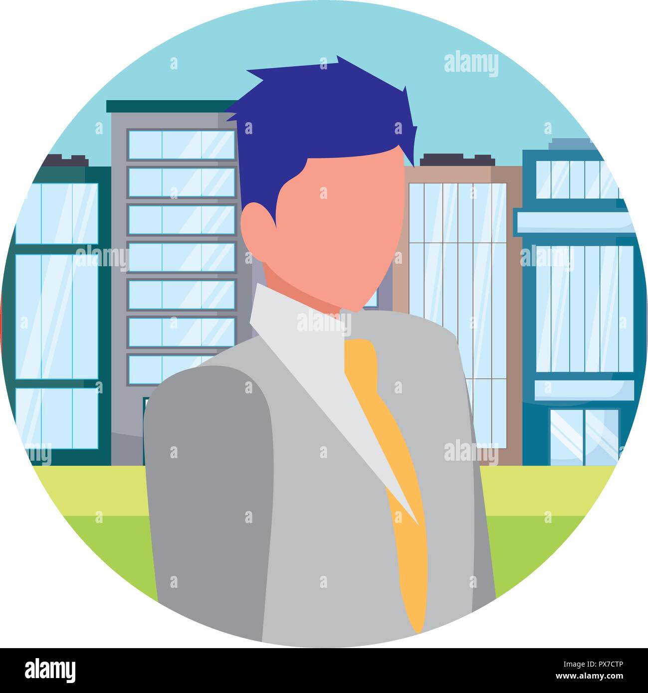 avatar businessman icon over white background, vector illustration ...