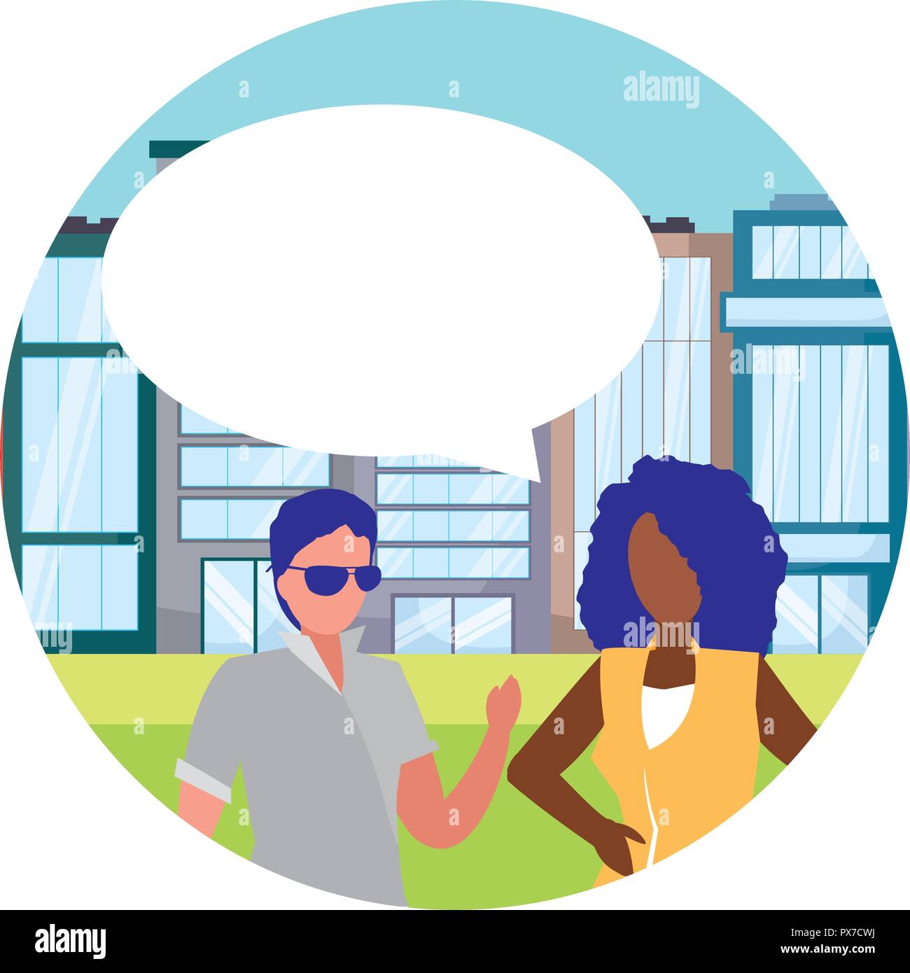 businesspeople having a conversation over white background, vector ...