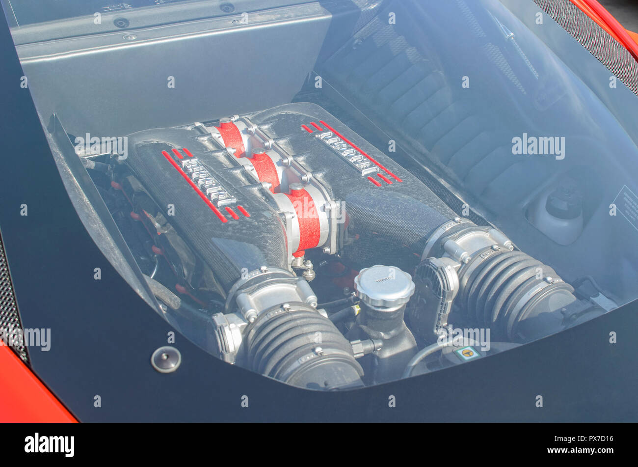 Ferrari v8 engine hi-res stock photography and images - Alamy
