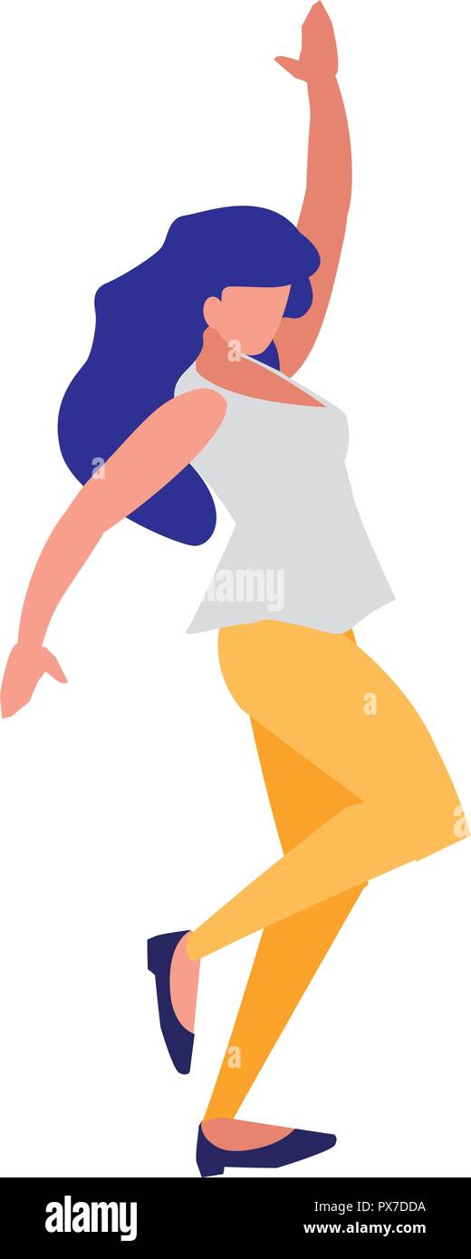 avatar retro dancer over white background, vector illustration Stock ...