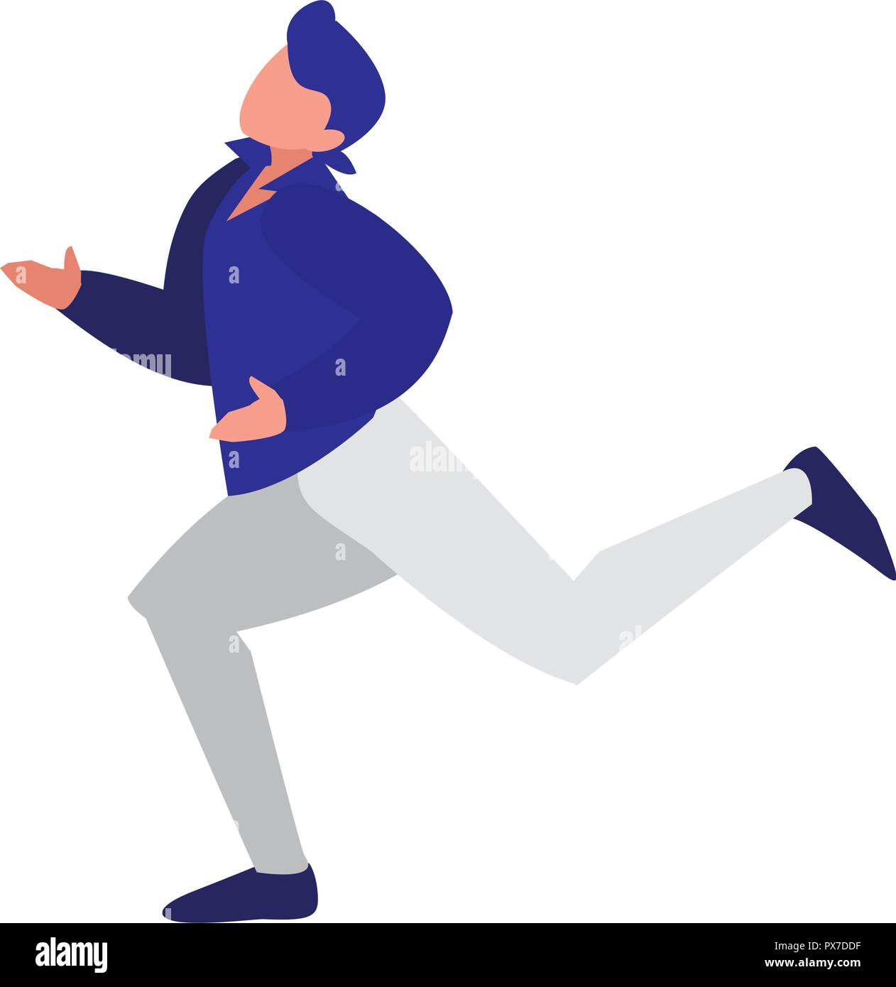 retro dancer man icon over white background, vector illustration Stock ...