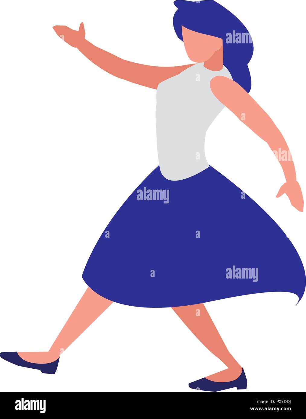 avatar retro dancer over white background, vector illustration Stock ...