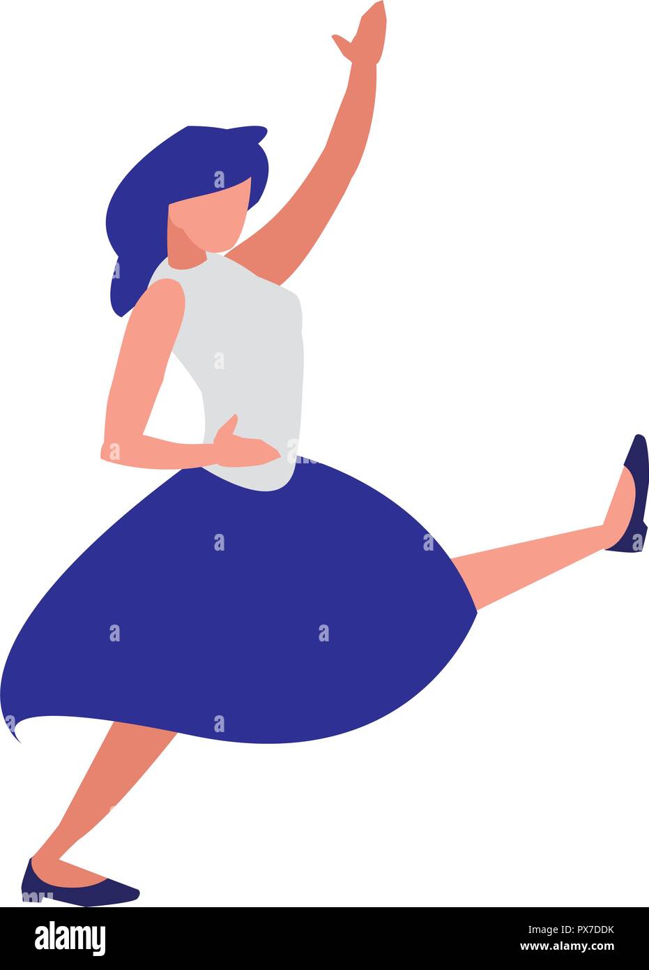 avatar retro dancer over white background, vector illustration Stock ...