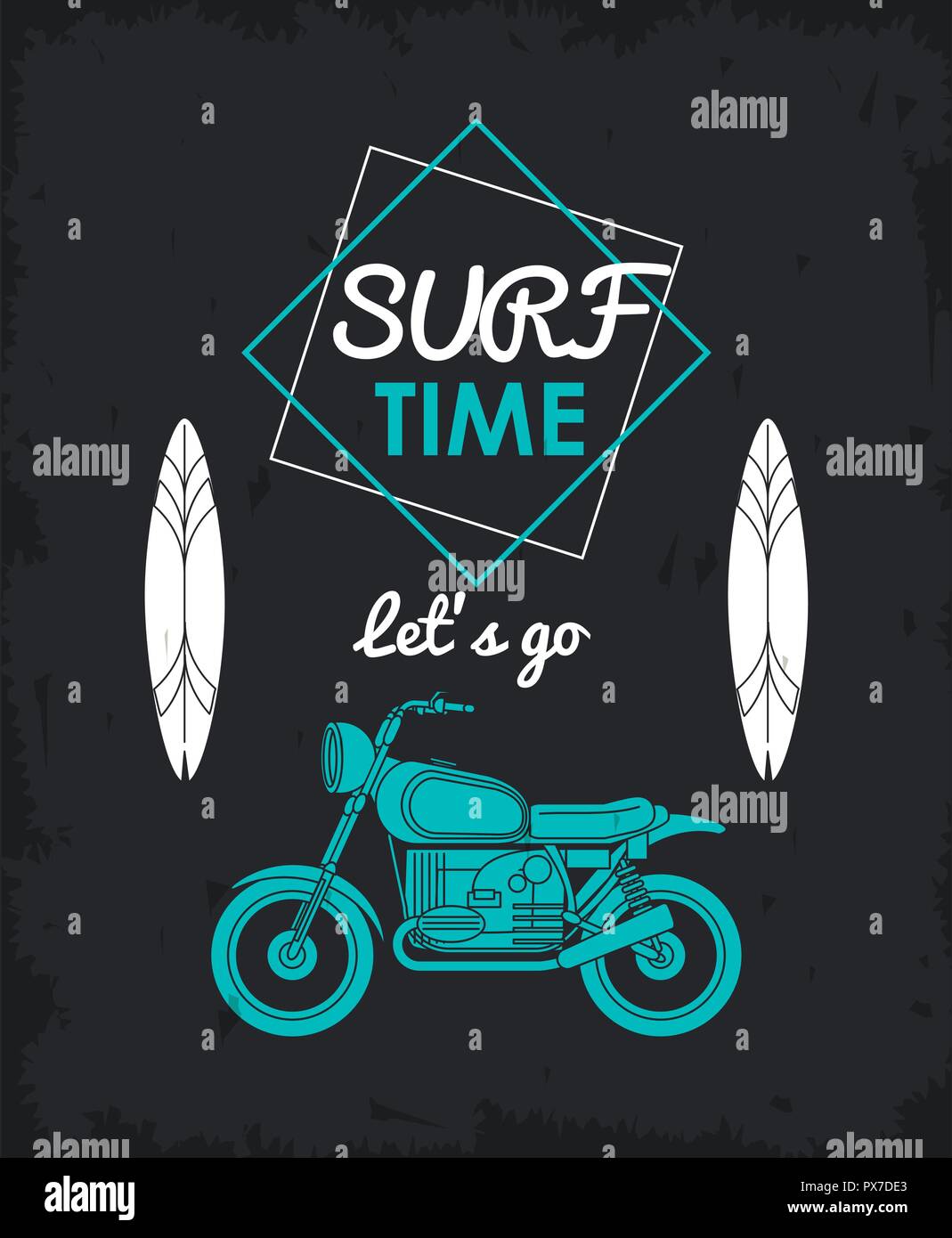 Surf time card Stock Vector Image & Art - Alamy